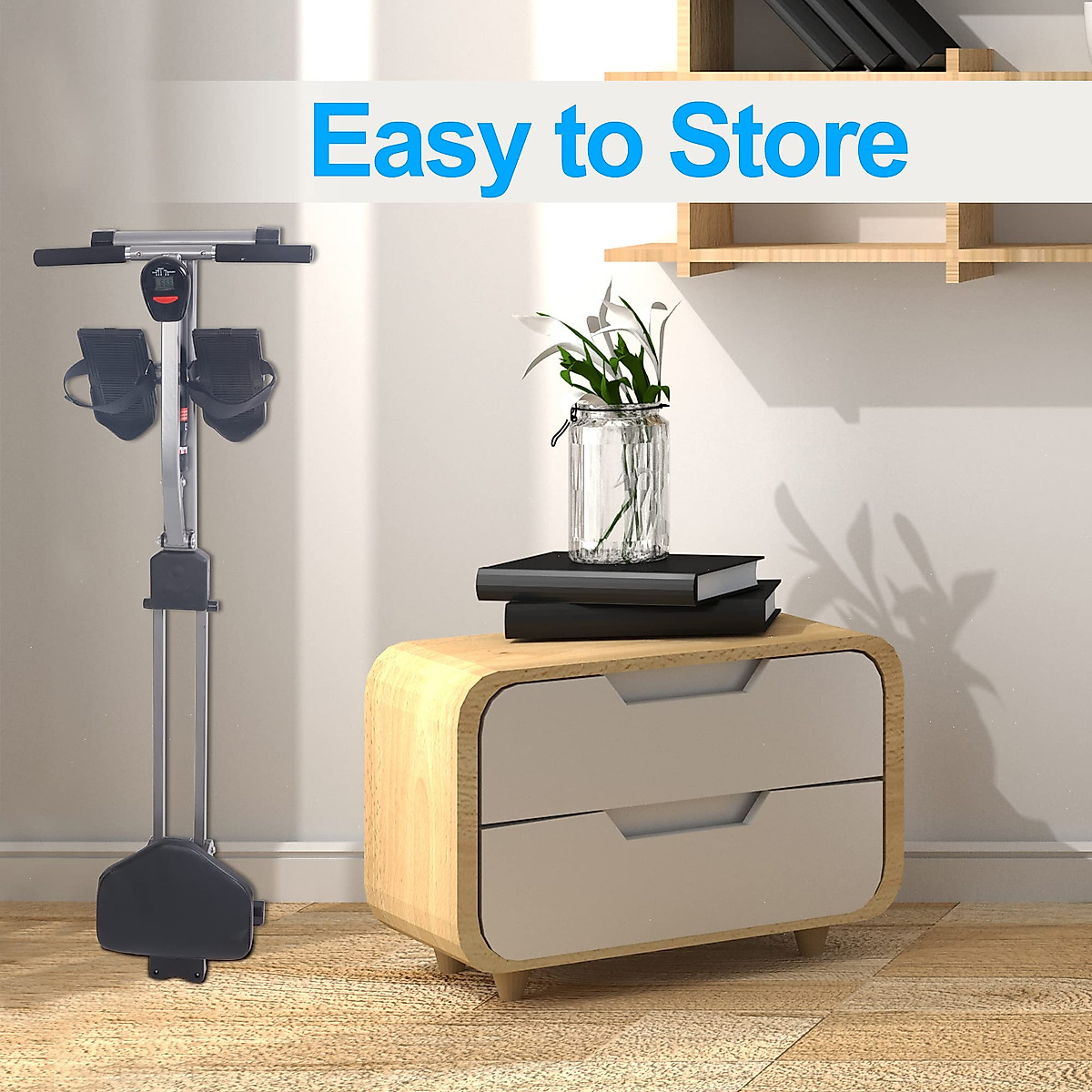 Koreyosh Hydraulic Rowing Machine for Home Use, Full Body Training Equipment with 12 Levels Adjustable Resistance, Foldable for Home Workout & Fitness, 260 Lbs Weight Capacity