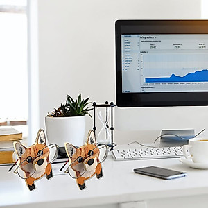 LAXIA Creative Glasses Holder Stand，Cute Animal Glasses Holder,Sunglasses Spectacle Display Rack for Home, Office, Desk, Nightstand(2 PCS) (Fox)