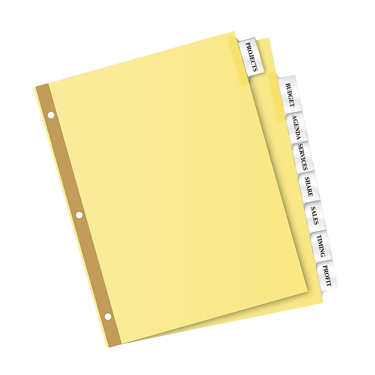 Avery 8-Tab Binder Dividers, Insertable Clear Big Tabs, 1 Set (11112)