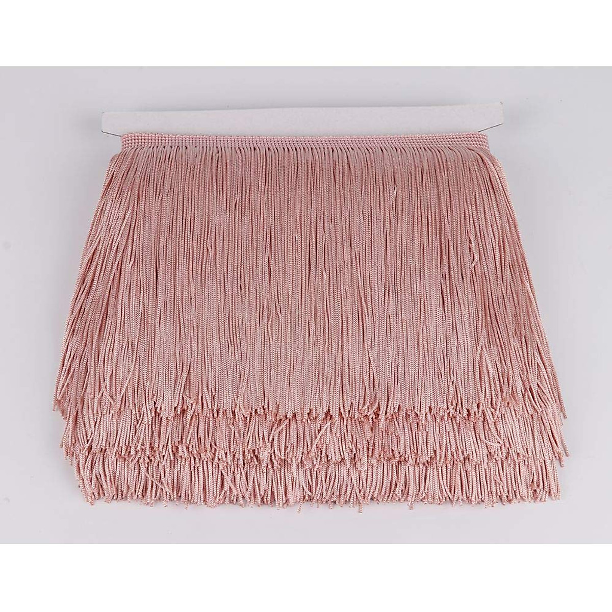 HEARTWISH Fringe Trim Lace Polyerter Fibre Tassel 6inch Wide 10 Yards Long for Clothes Accessories Latin Wedding Dress DIY Lamp Shade Decoration Black White Red(Nude Pink)