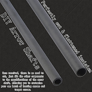 ZSHJGJR Carbon Arrow Shafts - 12Pcs 30 inch Pure Carbon Arrows Shaft, Spine 300 350 400 500 600 Straightness ±0.003 ID 4.2mm / 6.2mm DIY Hunting Target Practice Arrows for Compound Recurve Bow