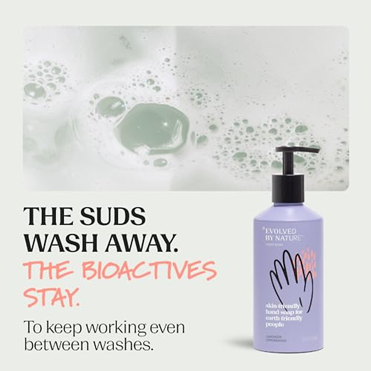 EVOLVED BY NATURE Hand Soap | 128 oz Refill | Lavender Lemongrass | Clinically proven to help skin retain moisture with Activated Silk™ 33B