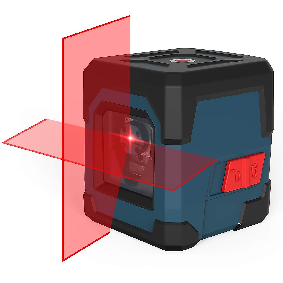 Laser Level, RockSeed 100 Feet Cross Line Laser with Self-Leveling, Vertical and Horizontal Line, Rotatable 360 Degree, Carrying Pouch, Battery Included (Red)