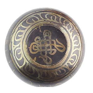 Himalayan Hand Hammered Chakra Meditation Bowl Decorative Wall Dishes Yoga Tibetan Buddhist Brass Singing Bowl-8Cm