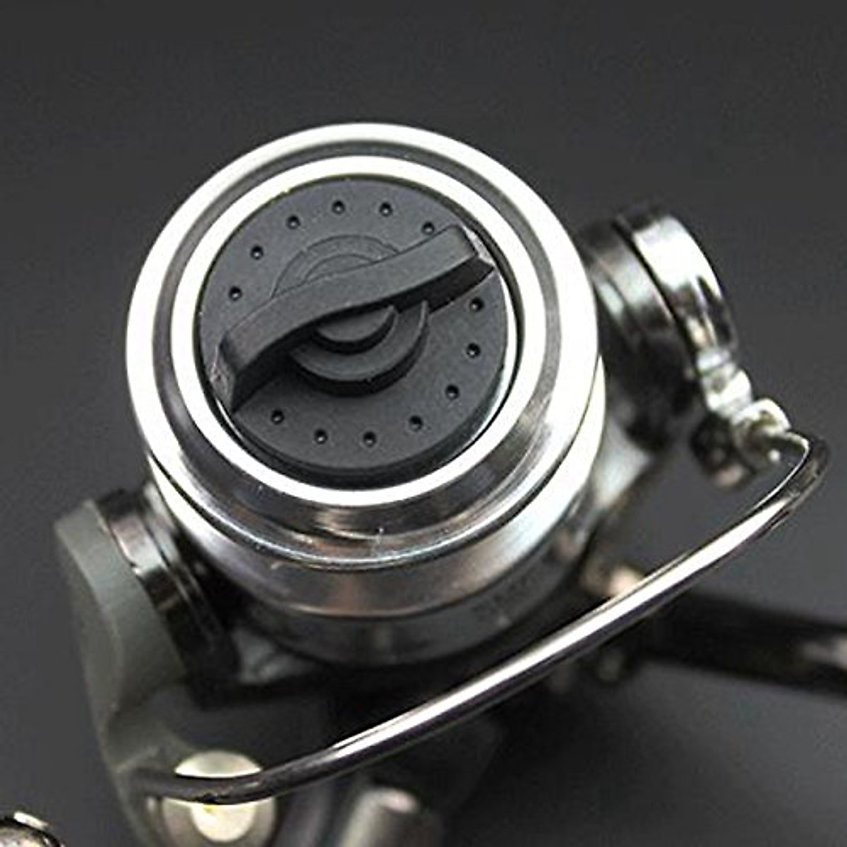 Outop Mini Ultra Smooth Lightweight Powerful Collapsible Handle Fishing Spinning Reel Black