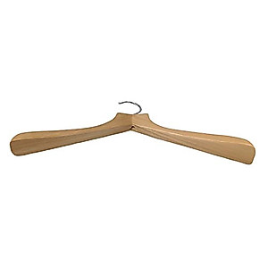 Natural Finish Deluxe Coat Hanger (Set of 5)