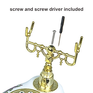 Benotek Corded Antique Landline Telephones, Ceramic Made Old Fashion Home Phone, Classic Decorative Single Line Desk Telephone for Office Decor