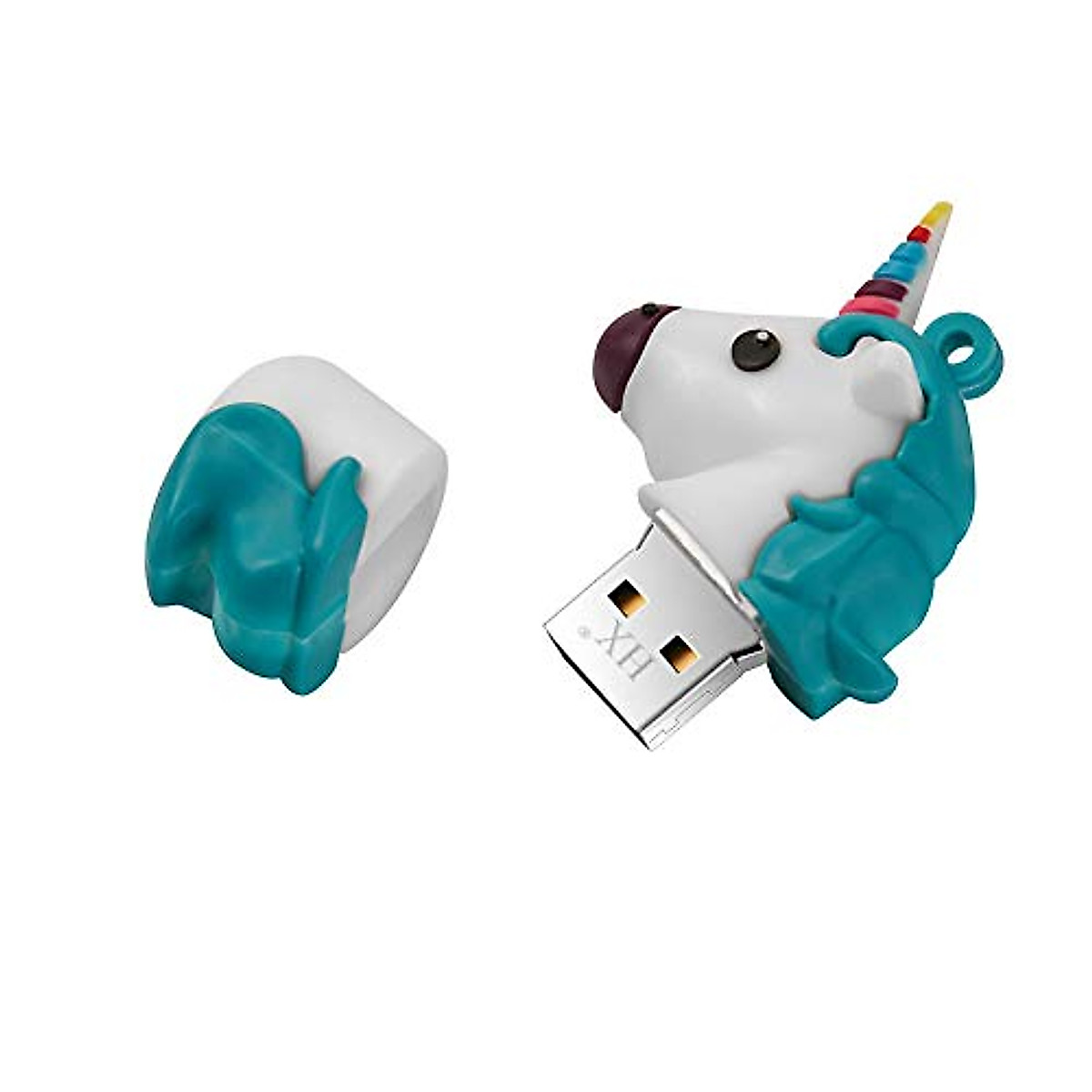 USB Flash Drive, 8GB / 16GB / 32GB / 64GB Cute Silicone USB 2.0 USB Memory Stick Data Storage Pendrive Thumb Drives (64GB, Blue Unicorn)