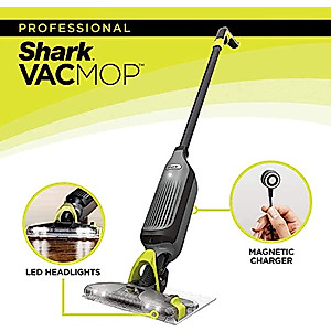 Shark VM252 VACMOP Pro Cordless Hard Floor Vacuum Mop with Disposable Pad, Charcoal Gray (Renewed)
