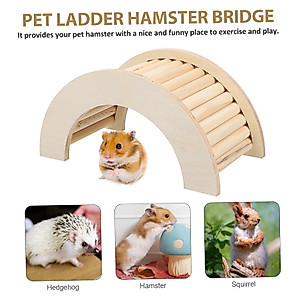 Balacoo 1Pc Hamster Climbing Ladder Toys for Hamsters Lovely Climbing Bridge Hamster Climbing Toy Bendy Bridge Hamster Rat Exercise Toy Candy Toys Hamster Hiding Place Seesaw Arched Wooden
