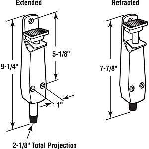Pacific Doorware Heavy Duty Spring Loaded Step Down Push On Door Holder / Stopper (Aluminum)