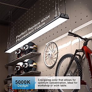 Lightdot LED Shop Lights 4ft, 40W [260W Equiv.] 4400Lm 5000K Plug in, 48 Inch suspent LED Workshop Light,4 Foot Led Utility Shop Light Fixture for Garage Office/Shop,2 Pack