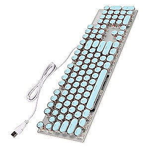 LBEC Mechanical Keyboard, Red Switch Mechanical Gaming Keyboard 104 Keys RGB Backlight for Office (Red Switch)