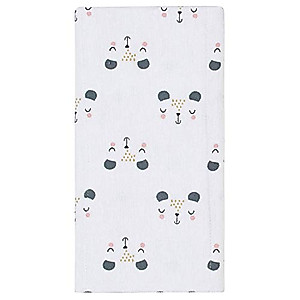 Gerber Unisex-Baby 8-Pack Flannel Burp Cloths, Bear White, One Size