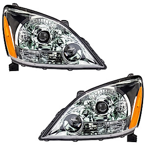 TRQ Headlight Assembly Set Headlights Driver & Passenger Side Halogen Compatible with 2003-2009 Lexus GX470 LX2502124 LX2503124