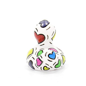 Pop Heart (mini) Rubber Duck by Bud Ducks | Elegant Gift Ready Packaging - "Living in a bubble of love!" | Child Safe | Collectable