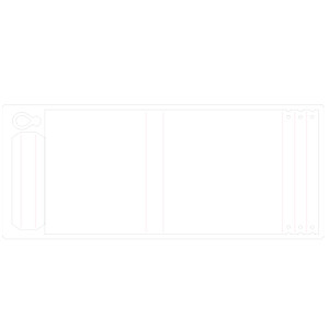 Sizzix Scoreboard XL Die 664884 Folio Journal by Eileen Hull, Multicolor