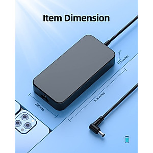 19.5V AC Charger Fit for LG 32" 34" 34UC80-B 34UM95C-P 34UB88 34UB88-P 34UC87C-B 34CB98 34CB88 34UC88-B Power Supply Adapter Cord