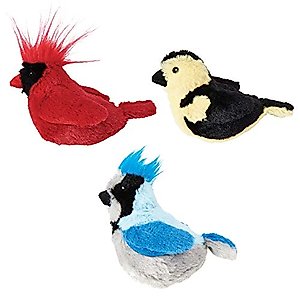 SPOT Song Birds Catnip Cat Toy with Sound, Assorted
