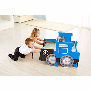 Hape Wooden Blue Foldable Ride-on Train Table