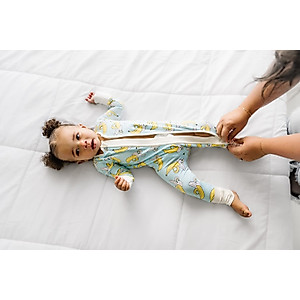 Little Sleepies Zippy Baby & Toddler Pajamas - Bamboo Viscose Sleeper for Boys and Girls, Newborn Sleeper w/ 2-Way Zipper w/Mitten Cuffs, Made From Viscose from Bamboo, Bananas, 3-6M