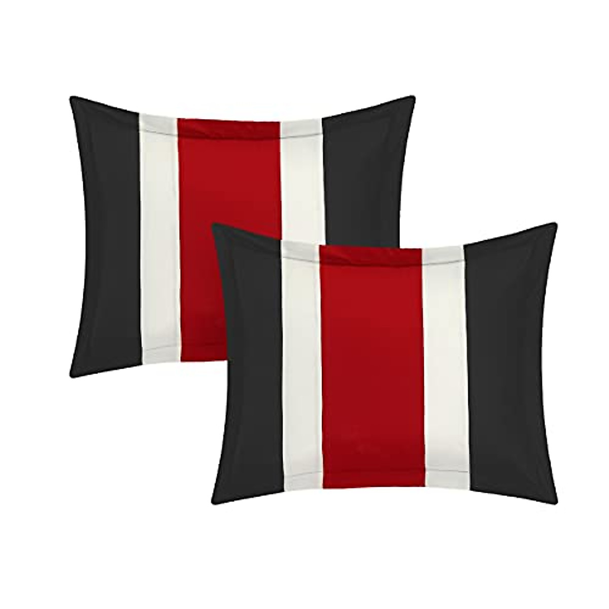 Chic Home 20 Mackenzie Complete Pieced Comforter Set, King, Red