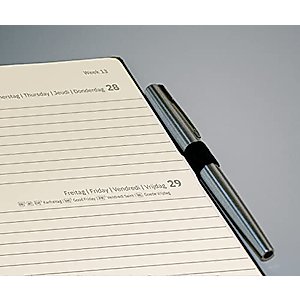 Sigel C2401 Conceptum Weekly Planner 2023/2024, Approx. A5, Approx. A5, Black, Hardcover, 2 Pages = 1 Week, 256 Pages