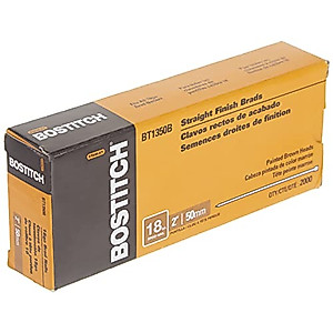 BOSTITCH Brad Nails, 18 GA, 2-Inch, 2000-Pack (BT1350B) , Brown