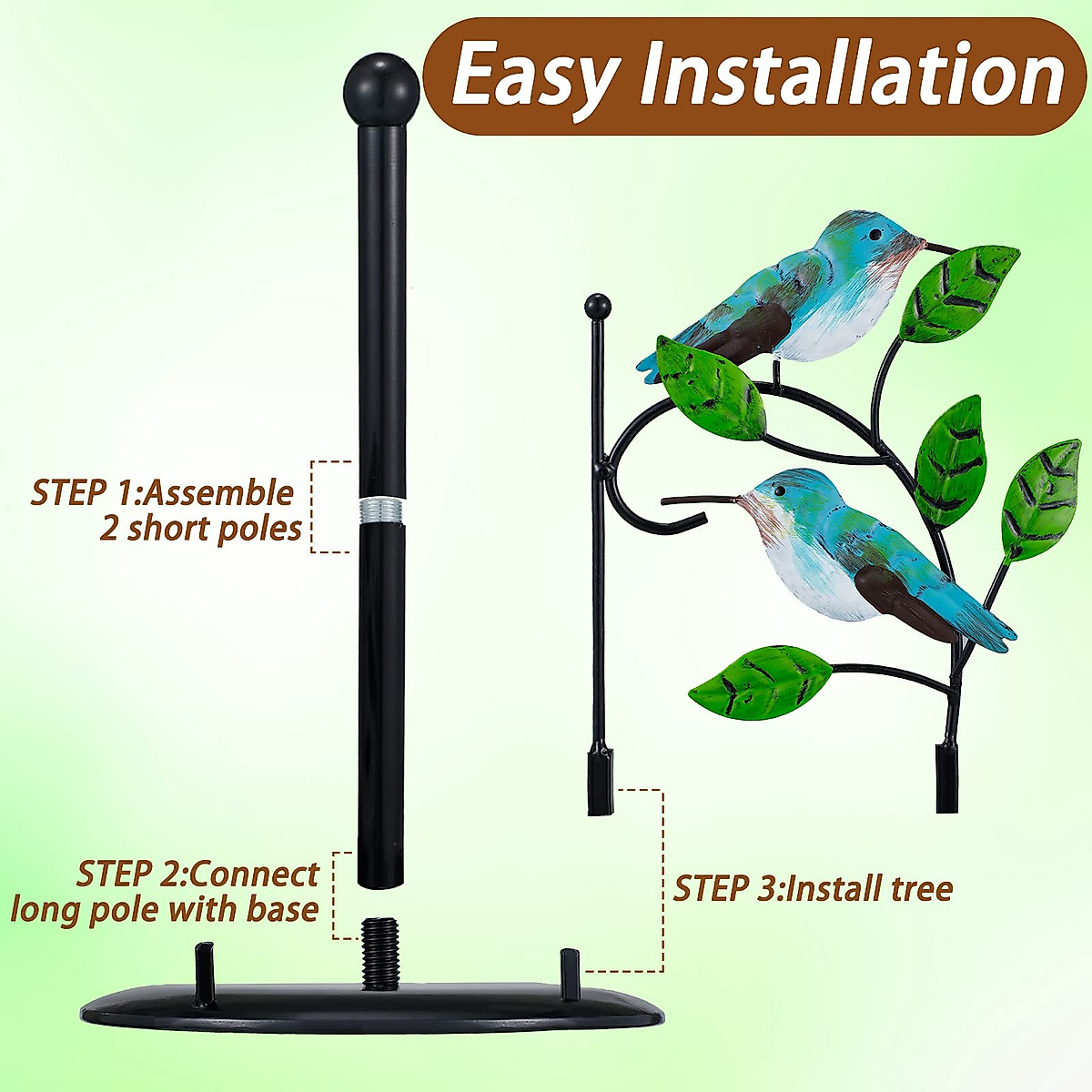 Paper Towel Holder Countertop Decorative Paper Towel Stand Metal Paper Towel Rack Standing up Kitchen Roll Dispenser with Base for Kitchen Bathroom Tabletop Living Room Decorationation (Bird)