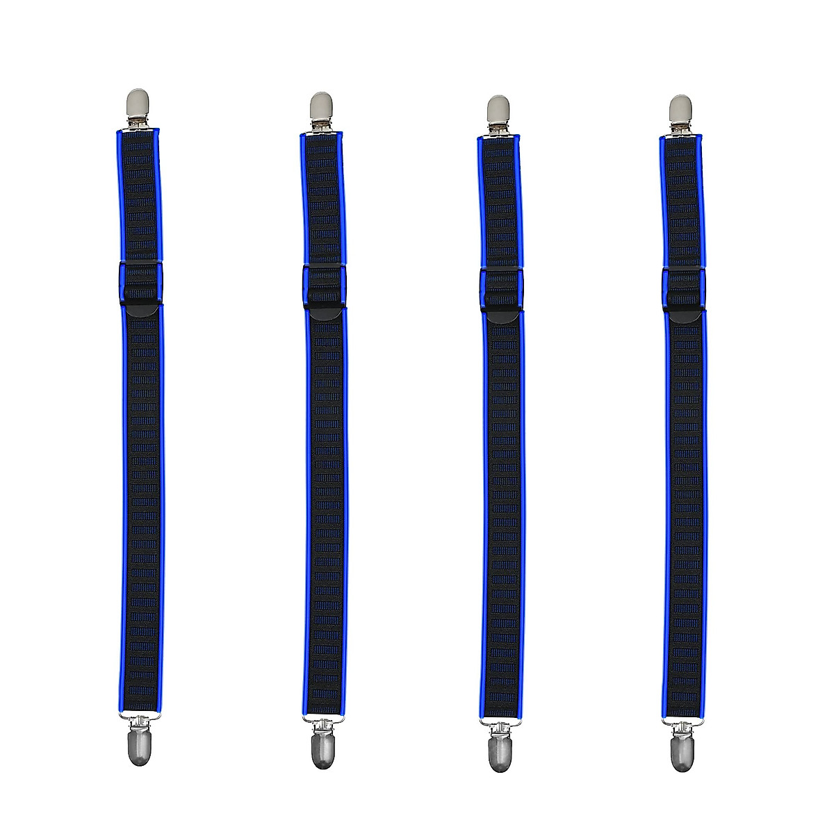 World's Best Shirt Stays for Men Police and Military-Heavy Duty-Made in USA (Original Style)(Back the Blue LEO Edition) 1 Pair of Shirt Keepers/Garter