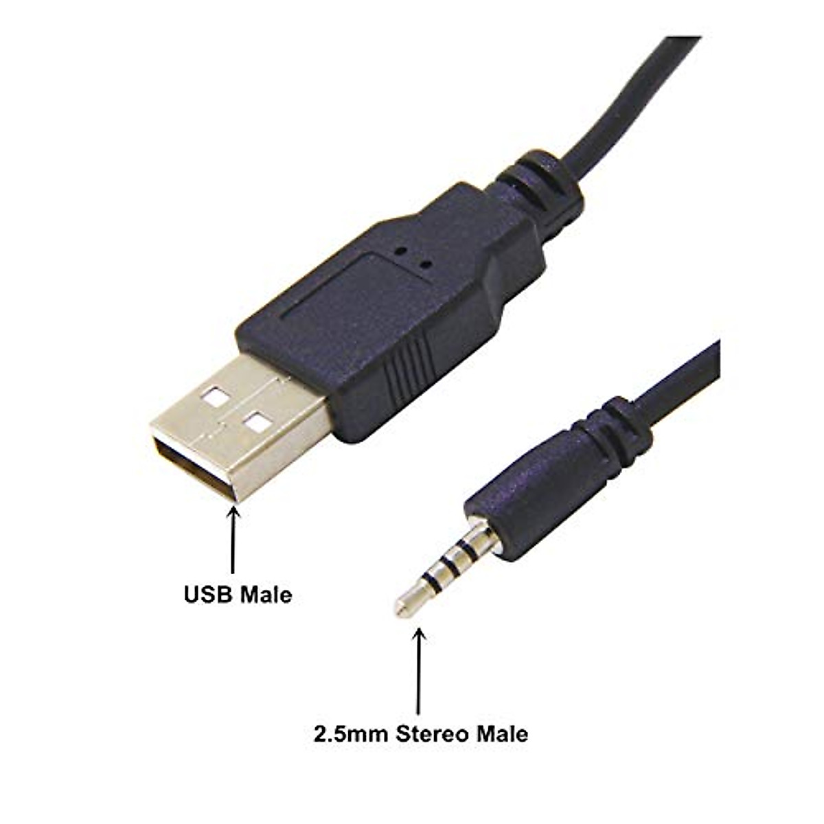 Ancable USB to 2.5mm Male, Headphone Charger Cable for JBL Synchros E30 E40BT E45BT E50BT EB40 S400BT S400 S500 S700 J56BT Wireless Headphones Replacement Charging Cable
