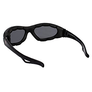 Hurricane Eyewear Category-5 Jet Ski Water-Sport Floating Goggles Interchangeable from Sunglasses to Goggles Black Frame with Polarized Smoke Lens