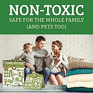 Clothes Moth Traps 6 Pack | Child and Pet Safe | No insecticides | Premium Attractant | Protect Clothes, Sweaters, Wool, Carpet | Safe Moth Killer