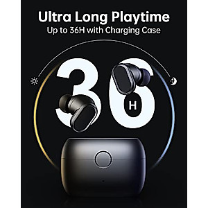 GUSGU X2 True Wireless Earbuds Bluetooth Headphones, Premium Sound Quality, Bluetooth Earbuds with Microphone, Touch Control Wireless Earphones, IPX5 Waterproof, Wireless Earbuds for iPhone, Android