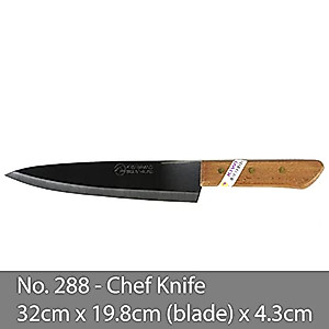 Kiwi Knife Kitchen Cut Sharp Blade Cookware Stainless Steel Size (8 Inches) No.288,Brown