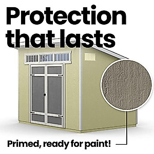 Handy Home Products Olympia 10x7.5 Wood Storage Shed with Floor