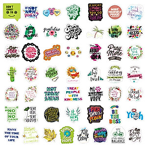 Inspirational Stickers,200Pcs Vinyl Waterproof Inspiring Stickers Inspirational Quotes Stickers, Gifts for kids, women,teens classmate colleagues,adults