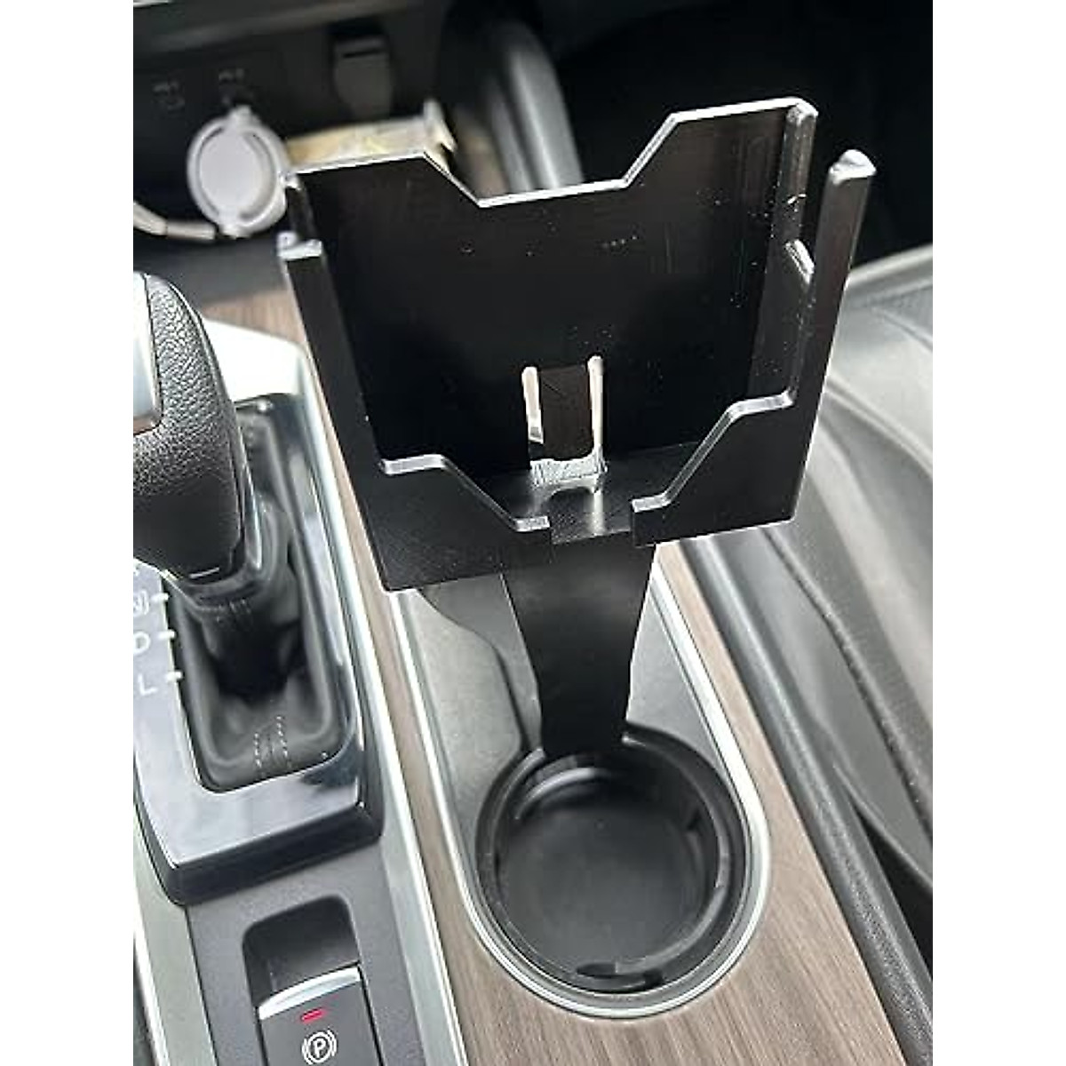 LYW Cup Holder Phone Mount for Car, 2-in-1 Cup Holder Phone Mount, Stable Cup Phone Holder for Car, Car Cup Holder Expander with Phone Mount, Phone and Cup Holder Fit for All Smartphones (Black)