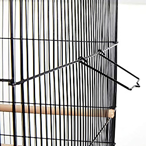 Yaheetech 30-inch Rectangle Stackable Breeding Flight Parakeet Bird Cage for Finches Budgies Cockatiels Conures Lovebirds Canaries Parrots w/Slide-Out Tray, Black