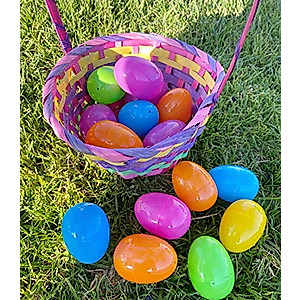 GiftExpress Plastic Bright Easter Egg Assortment 50 Pcs Perfect for Easter Egg Hunt/Surprise Egg/Easter Hunt