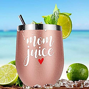 HAINANBOY Gifts for Mom from Daughter, Son - Mothers Day Gifts for Mom, Women, Wife - Birthday Gifts Ideas for Mom - Presents for Mom Rose Gold Wine Tumbler 12OZ