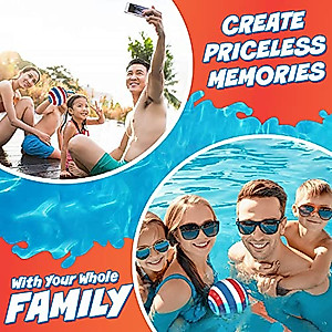 Activ Life Ultimate Pool Ball (Blue & Red) 6" Diameter, Water Ball for Swimming Pools and Games, Pool Ball and Pool Toy for Kids, Easter Basket Stuffer Gift for Kids