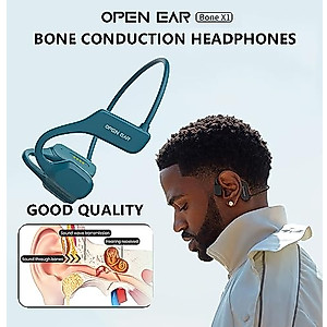 Ttbesmi Running Wireless Waterproof Bone Conducting Conduction Headphones Bluetooth Bone Conduction Earbuds Earphones Headset Waterproof Open Ear Earbuds Headphones Wireless Bluetooth