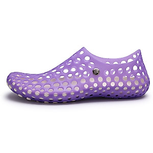 Water Shoes Women Sandals Shower Swim Pool Beach River Shoes Aqua Comfort Garden Clogs New Purple 9 US