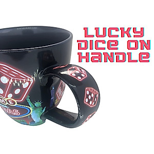 Welcome To Fabulous Las Vegas Sign - Las Vegas Strip Large 16 oz Coffee Mug (Neon Sign - Las Vegas Strip)