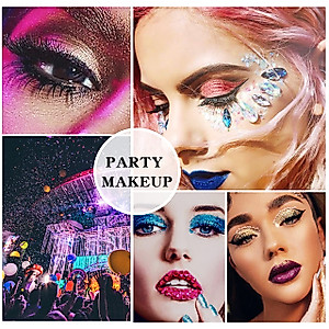 VOLLUCK 10 Colors Glitter Eyeliner liquid, Metallic Shimmer Glitter Eyeshadow, Long Lasting Waterproof Sparkling Eyeliner Eye Shadow Set for Party Festival Makeup