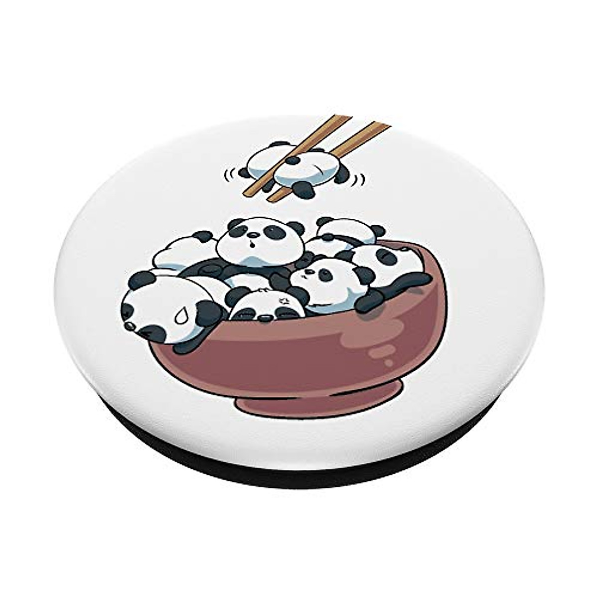 Japanese Panda Bears Ramen Noodle Bowl PopSockets PopGrip: Swappable Grip for Phones & Tablets