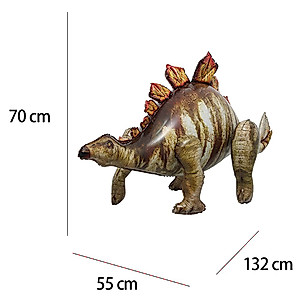 Self standing 4D Giant Dinosaur scorpion Party Foil Balloon Helium Tyrannosaurus Triceratops Stegosaurus dragon birthday deco party supplies boy kids cartoon toys (4D Giant Stegosaurus)