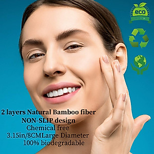 20 Packs Reusable Makeup Remover Pads - Organic Natural Bamboo and Bamboo Charcoal Set for Light and Heavy Makeup and Skin Care With Laundry Bag