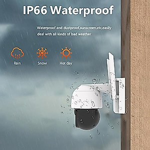 Solar Security Camera Wireless Outdoor, Pan Tilt Solar Powered Home Security Outdoor Camera with 2K Night Vision, PIR Motion Sensor, 2-Way Audio, On Site Siren, Cloud & SD Card Storage